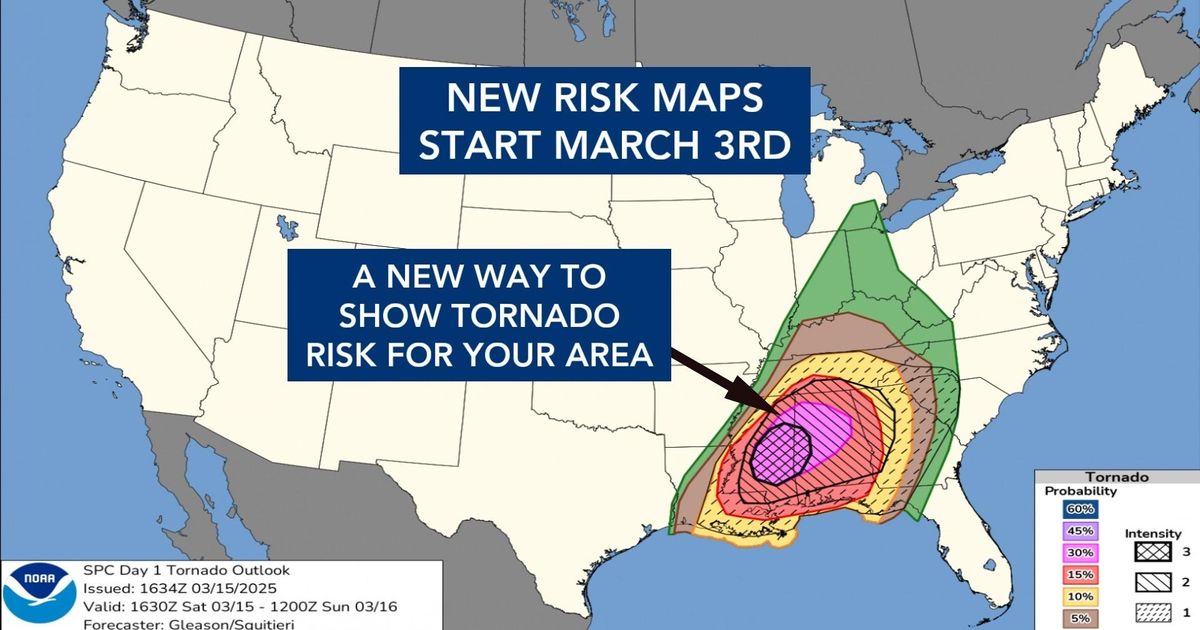 Storm Prediction Center adds new tornado intensity levels to maps ...