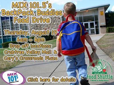 BackPack Buddies food drive is Thursday - donate your extras!