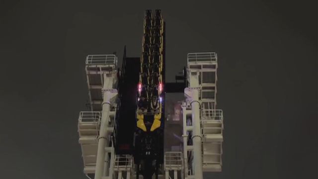 Riders stranded on a Texas roller coaster
