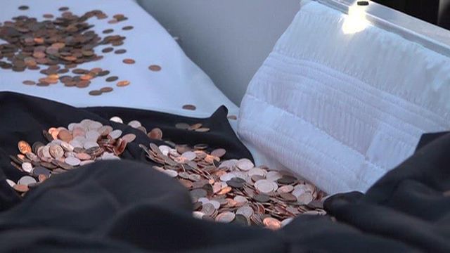 Penny funeral honors coin at Lincoln Memorial