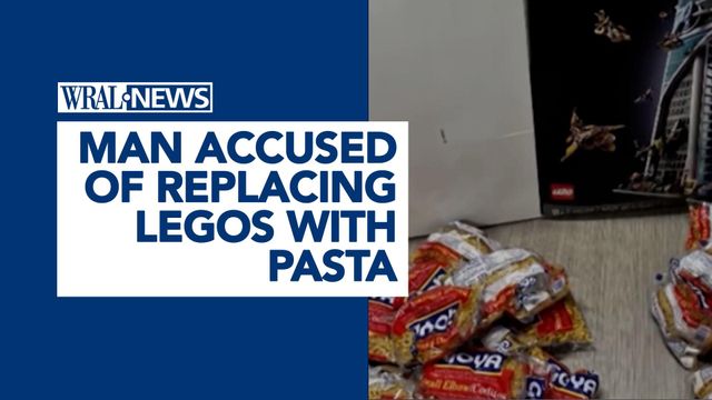 Man accused of replacing LEGOs with pasta
