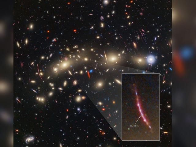 Cosmic ‘Christmas tree’ dazzles in new image captured by Hubble and Webb