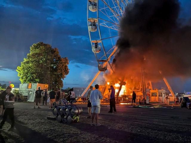 More than 20 injured after Ferris wheel catches fire at music festival ...