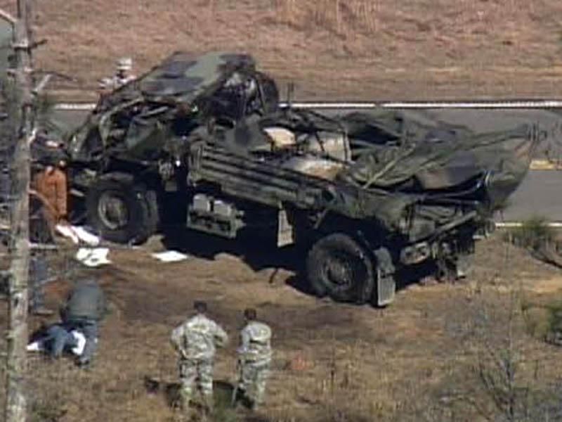 Army truck rollover sends soldiers to hospital