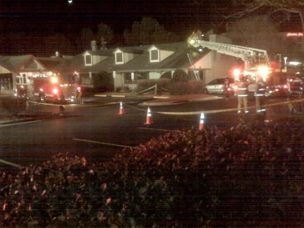 Customers evacuated after fire at Golden Corral restaurant