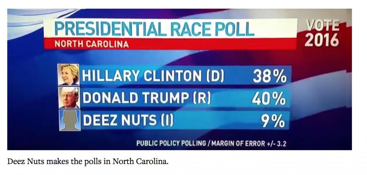 Think of 'Deez Nuts' as a protest vote