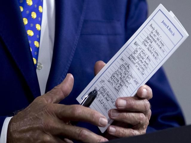 Biden photographed with Kamala Harris talking points as running mate ...