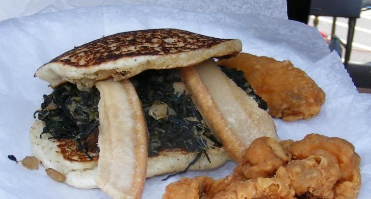 Taste test: turnip greens sandwich