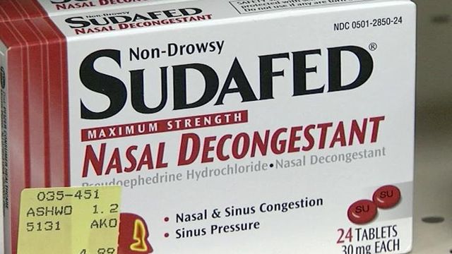 sudafed methadone