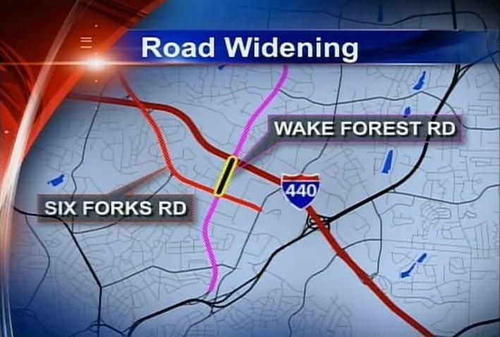 Widening Work Begins Monday Night on Wake Forest Road
