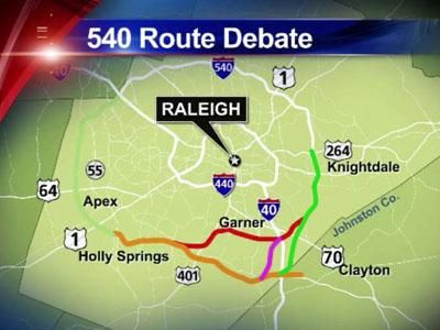 Raleigh council opposes proposed 540 expansion route