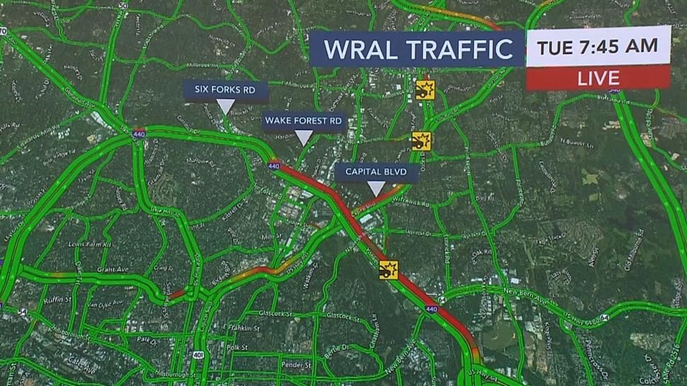 I-440 West reopens after Tuesday morning crash that shut down 3 lanes