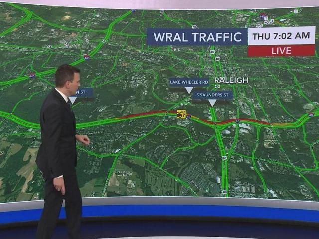Vehicle fire causing delays on I-40 West in Raleigh