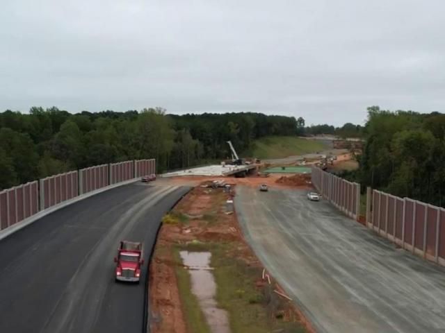 I-540 loop around Raleigh progress: Holly Springs Road bridge opening