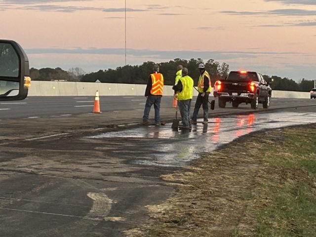 Tractor-trailer spills smelly load on I-40 ramp in Garner
