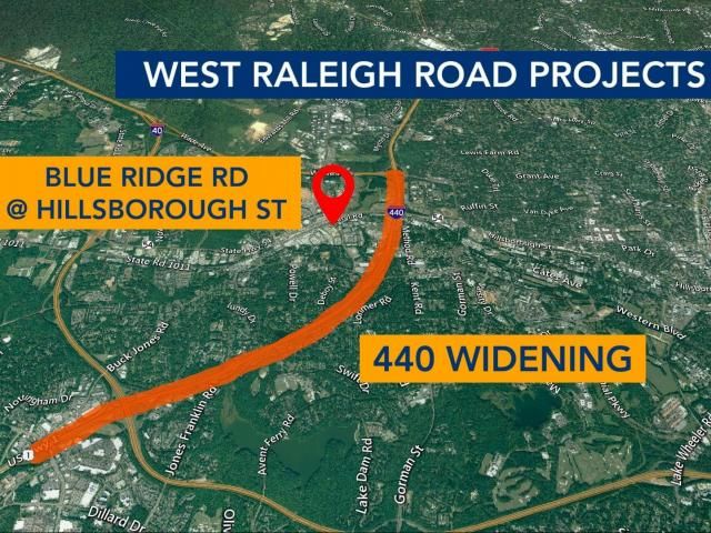 Work delayed at Hillsborough Street and Blue Ridge Road in Raleigh