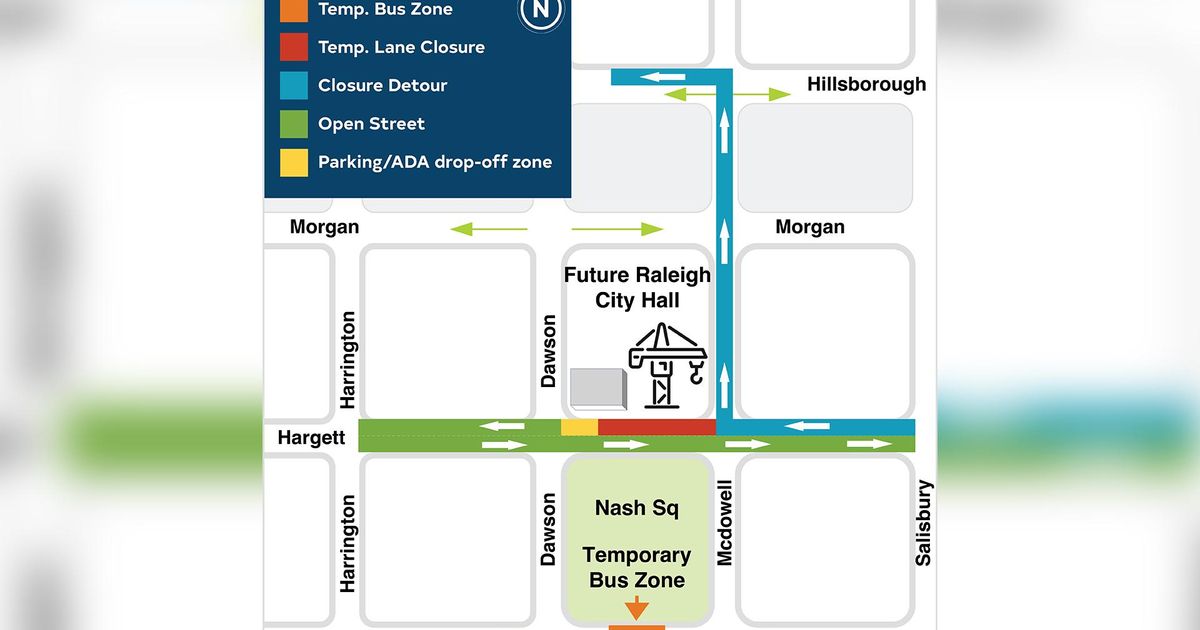 Major downtown Raleigh route closing 9 months for City Hall ...
