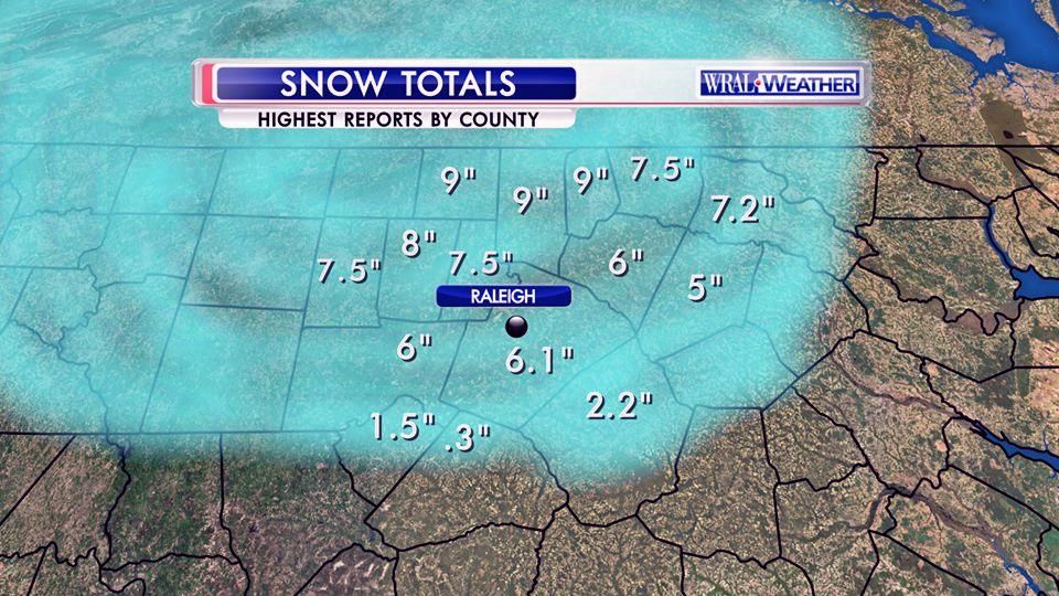 Snowfall totals vary widely across area as storm pushes out