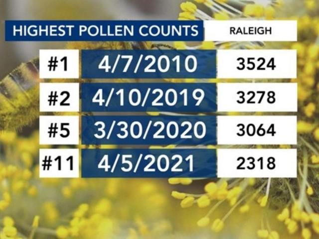 Spring-like temperatures are back. Here's the typical pollen timeline ...