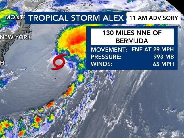 Tropical Storm Alex downgraded to Post-Tropical Cyclone