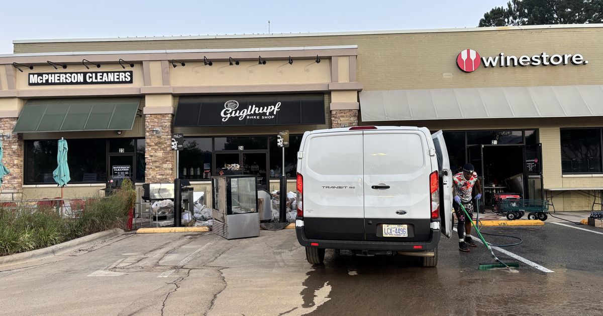 Post-flood cleanup begins at Chapel Hill shopping center; furniture ...