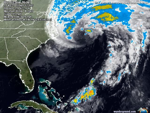 Tropical Storm Noel Forms in the Caribbean