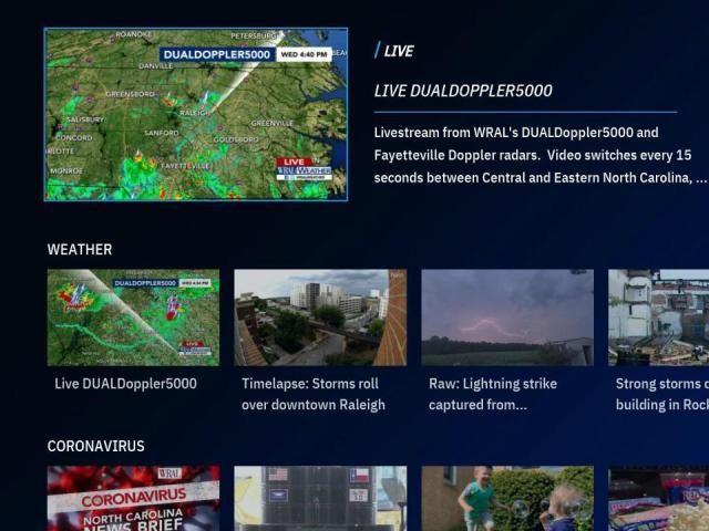 WRAL apps available for Roku, Fire TV, Apple TV, YouTube TV and Android TV