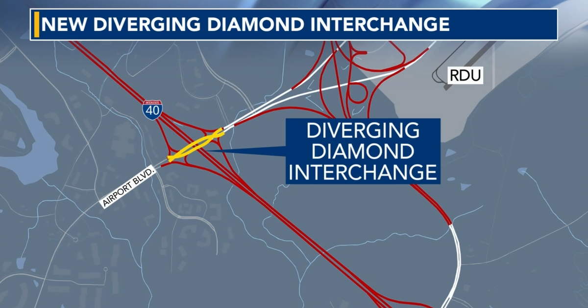 Newly opened Diverging Diamond Intersection on Airport Boulevard ...