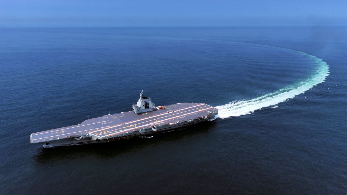 China’s newest aircraft carrier sails through the Taiwan Strait :: WRAL.com