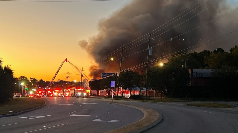 Large fire closes Fort Bragg Road in Fayetteville :: WRAL.com